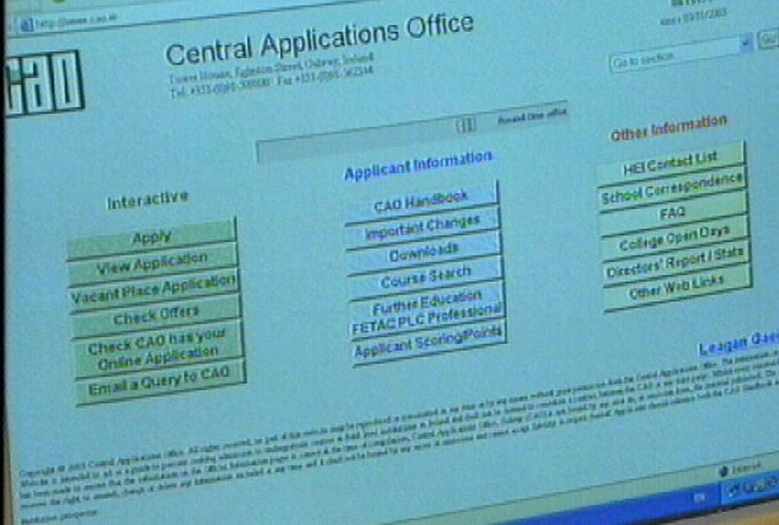 First Round CAO points published