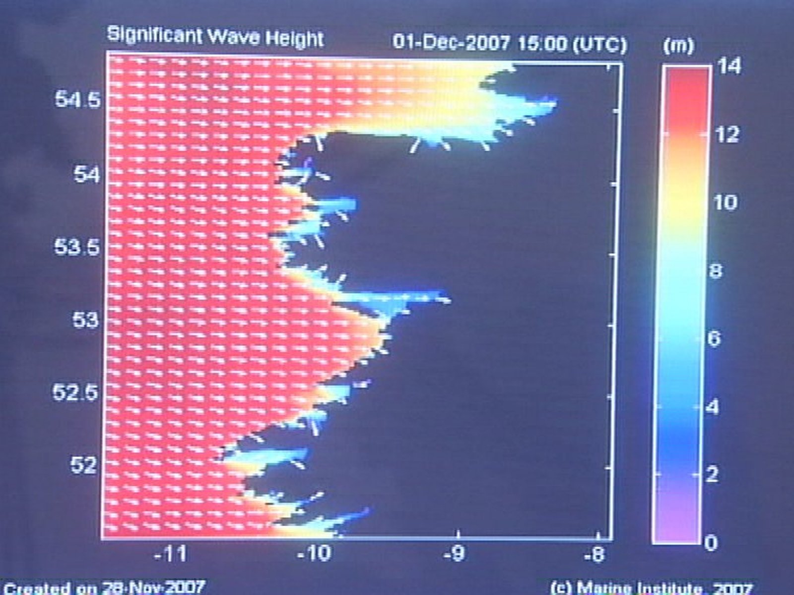 14 metre waves predicted for west coast