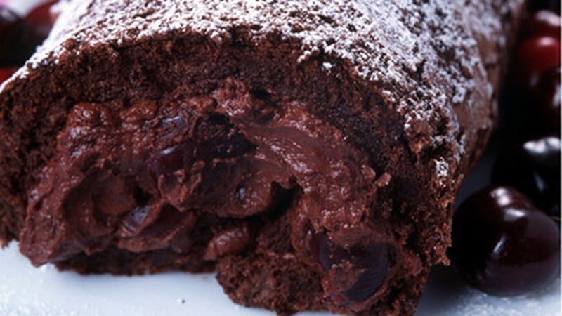 Chocolate Roulade with Chocolate Mousse Filling