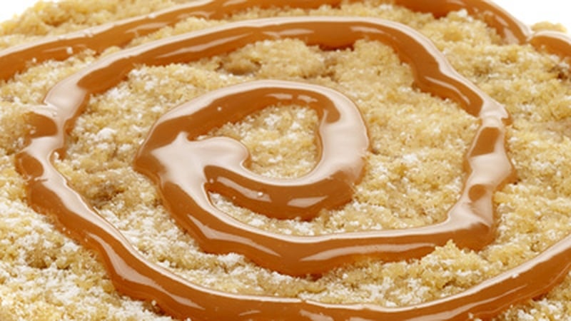 Toffee Apple Fool with Cinnamon shortbread