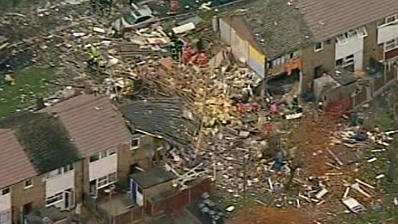15 hurt as gas explosion flattens house in UK