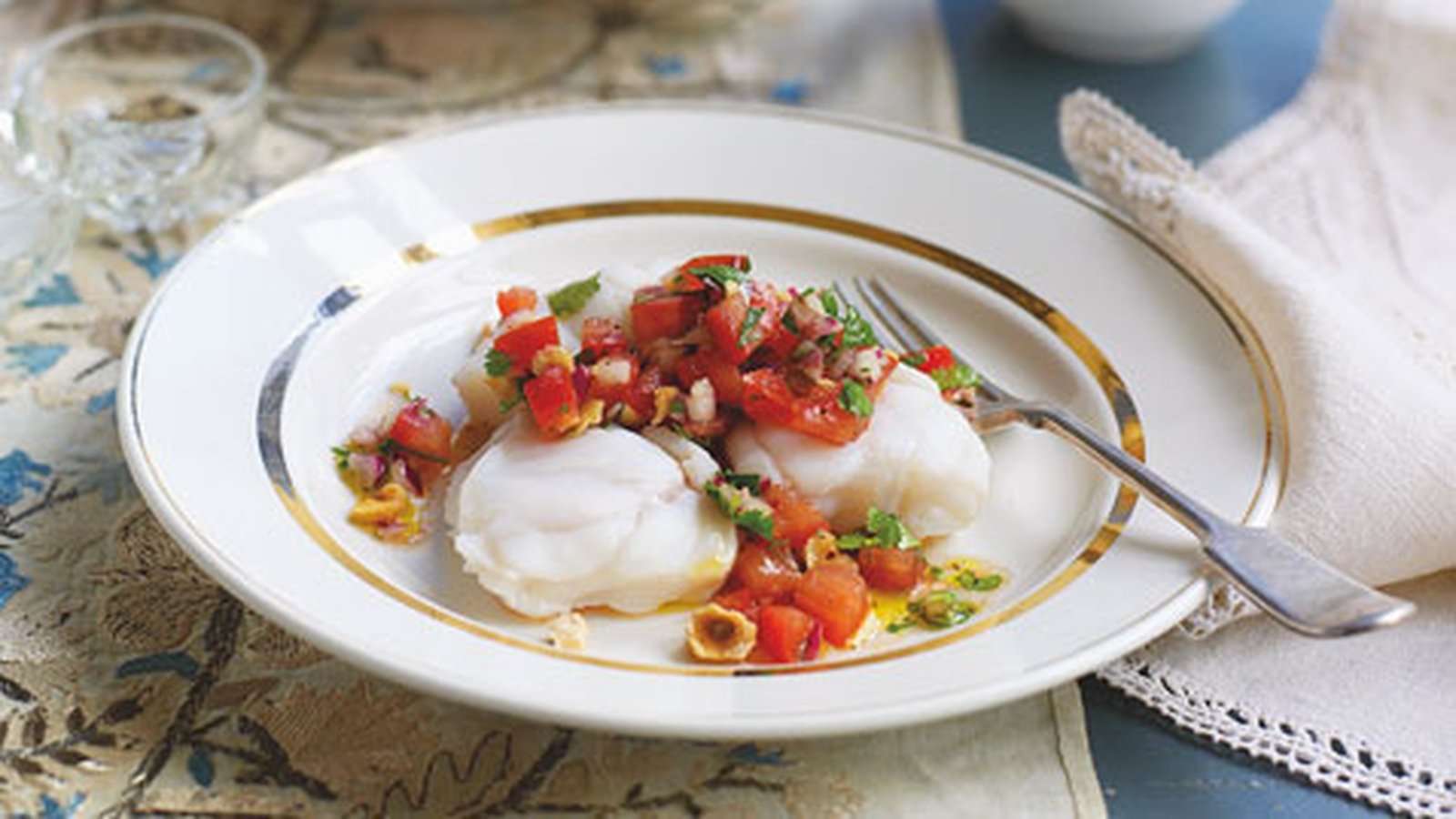 Poached Monkfish with Tomato, Sherry Vinegar and T