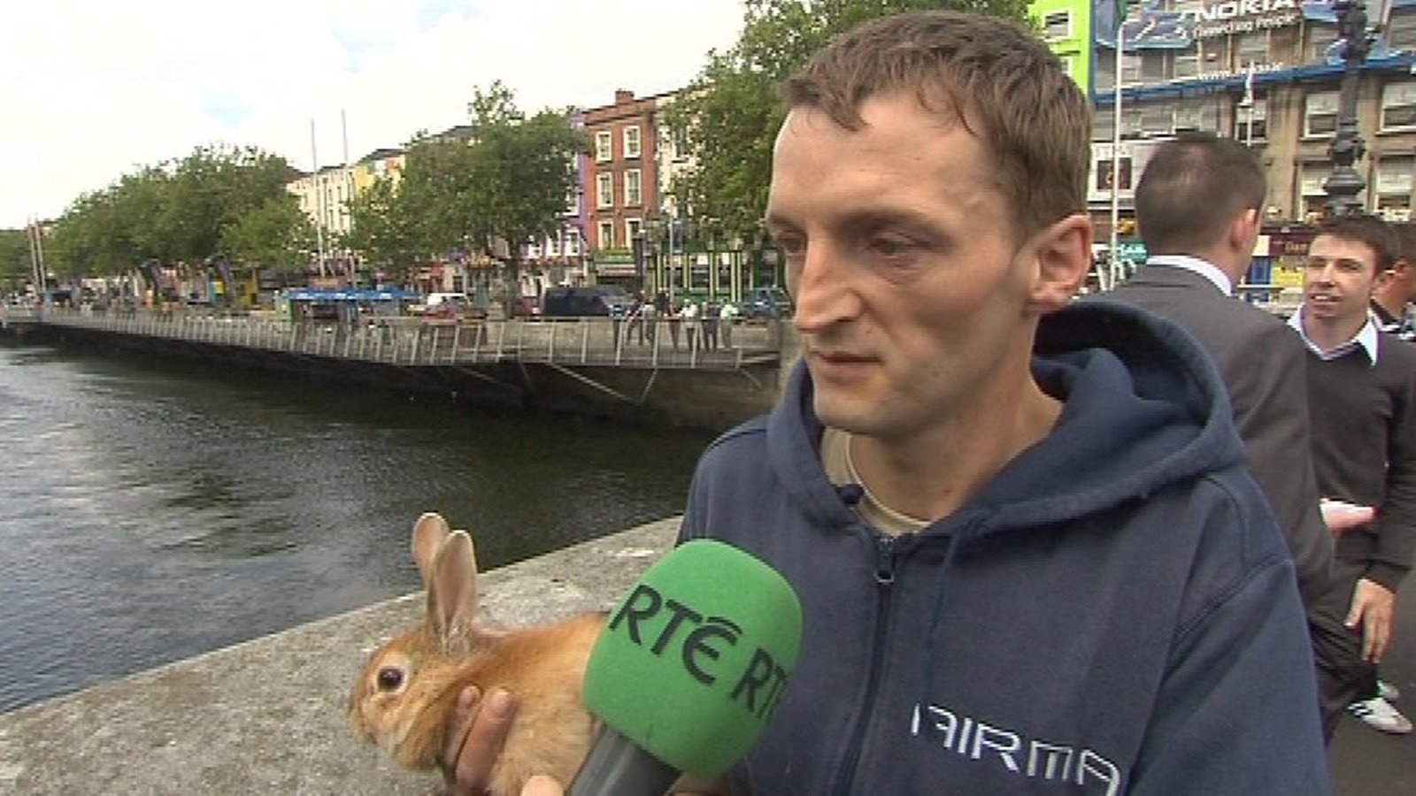 Man jailed for throwing rabbit into River Liffey