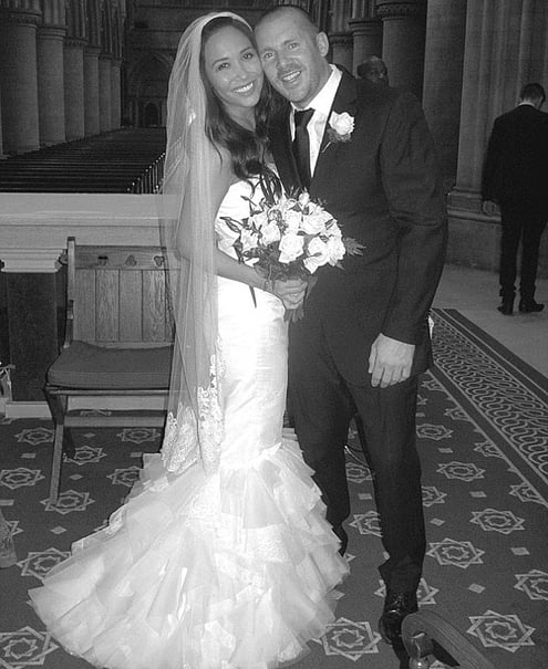 Klass shares wedding dress photo