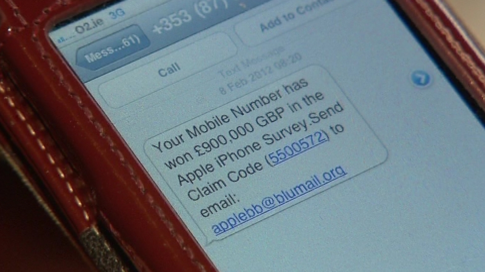 O2 customers targeted in 'smishing' scam