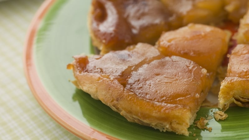 Apple tarte tatin with vanilla ice cream