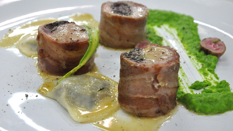 Rabbit and Black Pudding Roulade