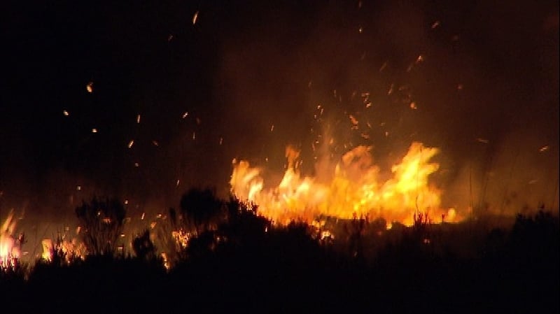 Firefighters tackle gorse fires in Galway