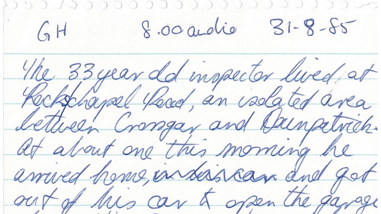 RTÉ Archives | Media | Handwritten News Report