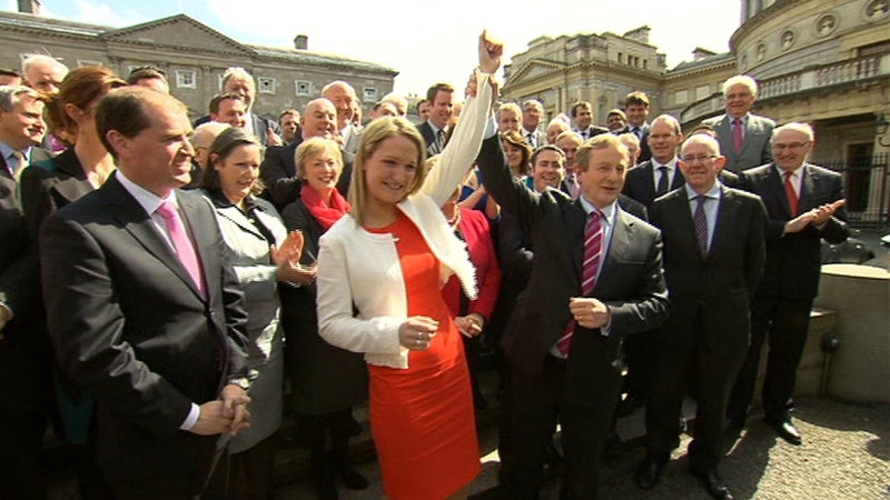 Helen McEntee welcomed to Leinster House