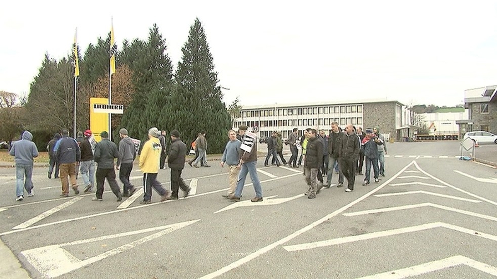 SIPTU workers protest at Liebherr factory