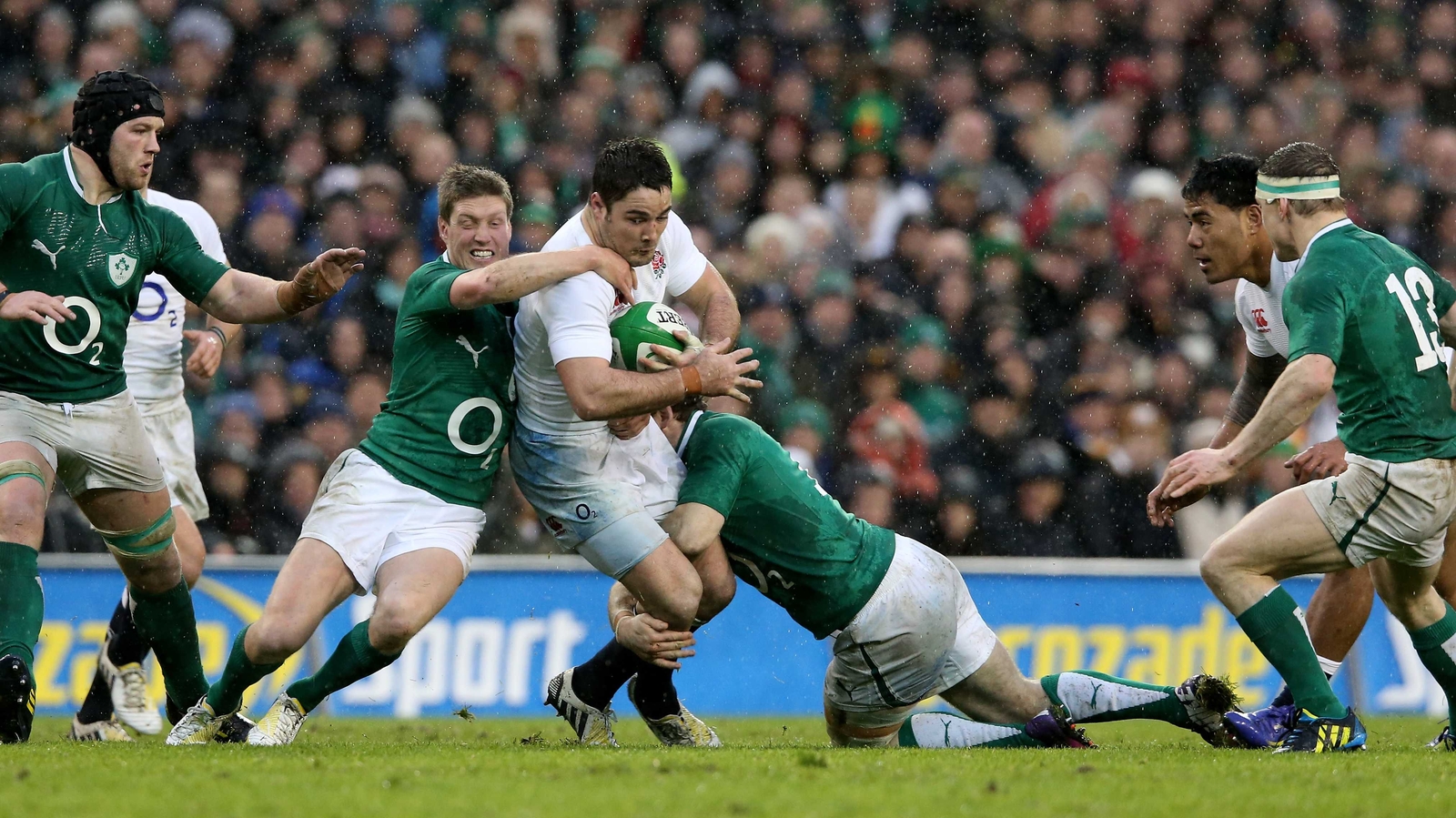 Barritt & Joseph in centre versus Ireland