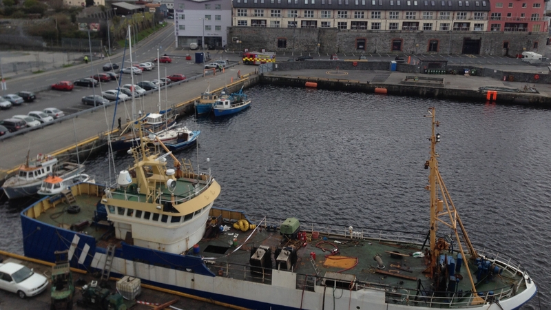 Buildings evacuated after fire on Galway trawler
