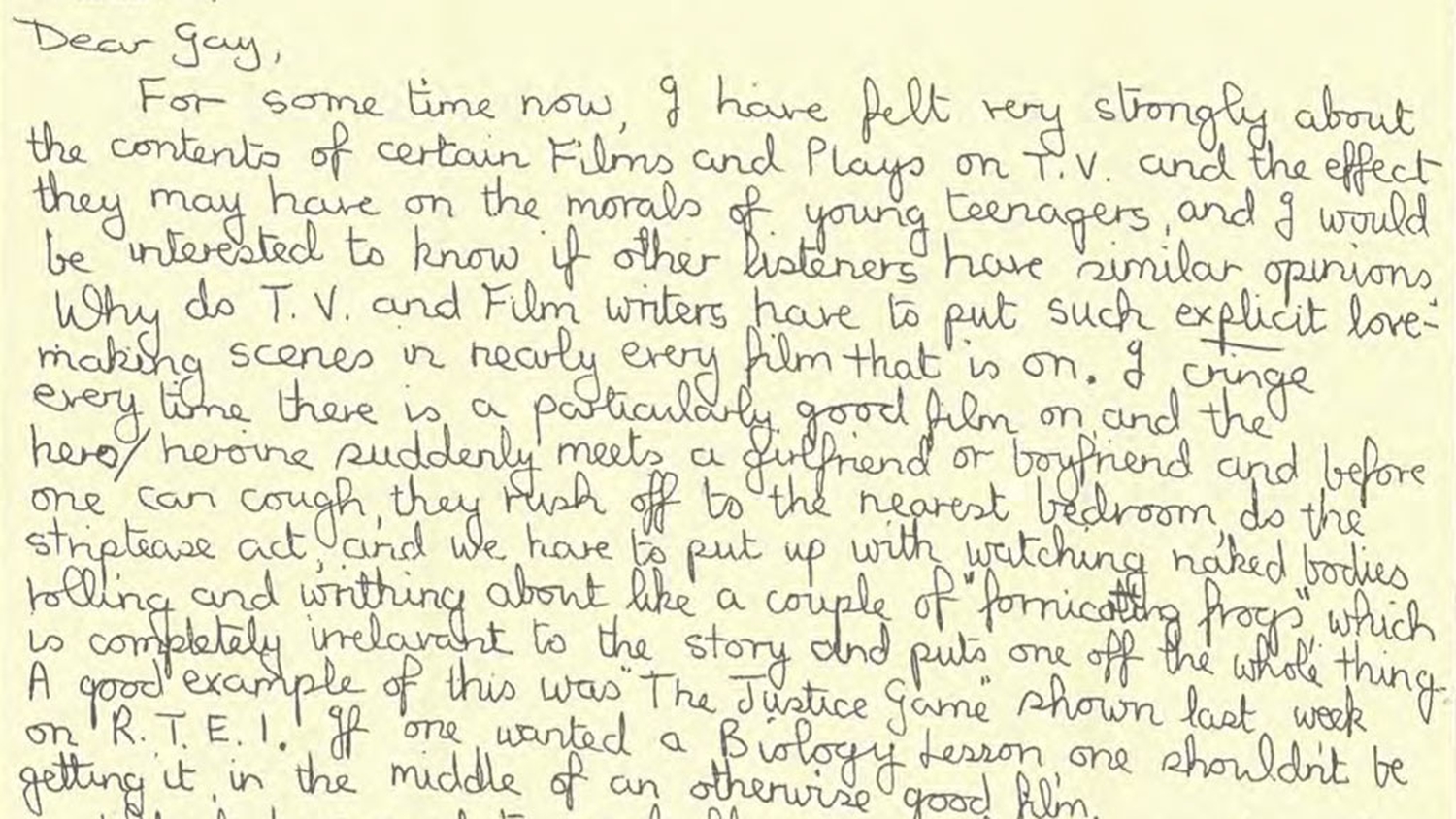 RTÉ Archives | Media | Dear Gay