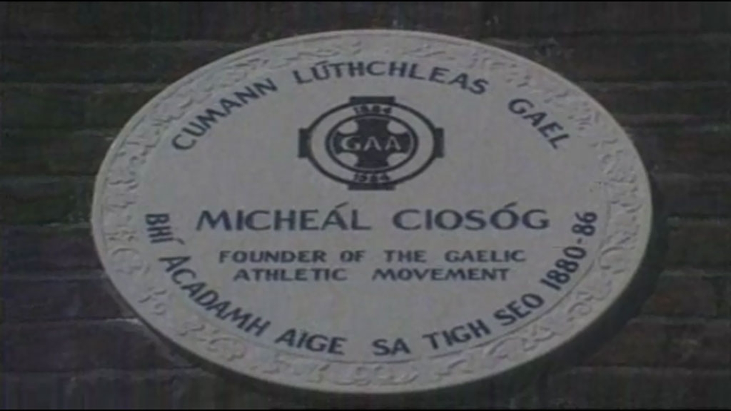 RTÉ Archives | Sports | Plaque Honouring Michael Cusack Unveiled