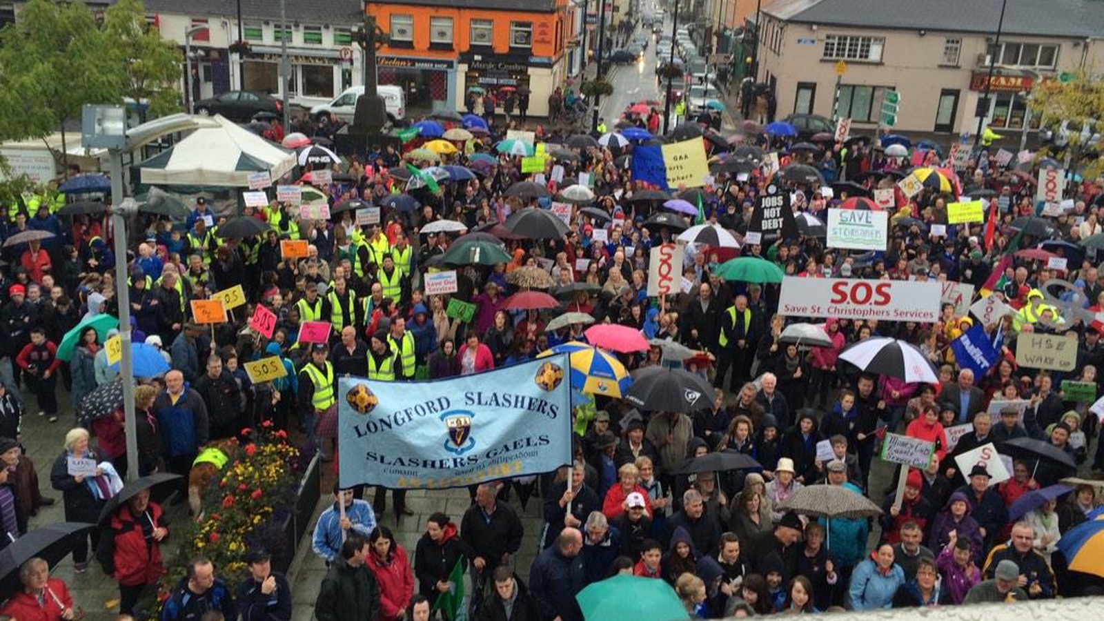 Protest over disability services in Longford