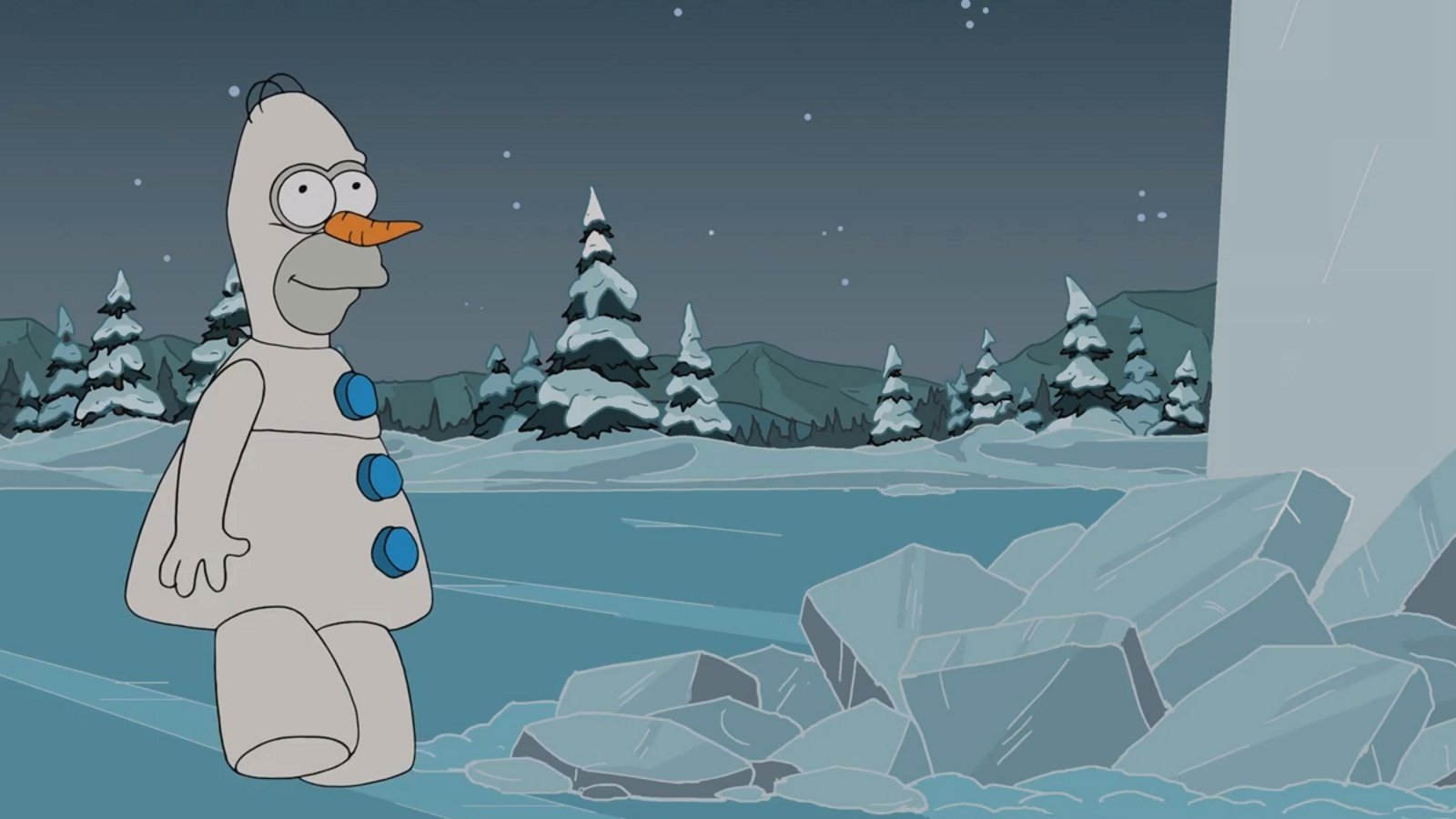 Watch! The Simpsons get Frozen for Christmas