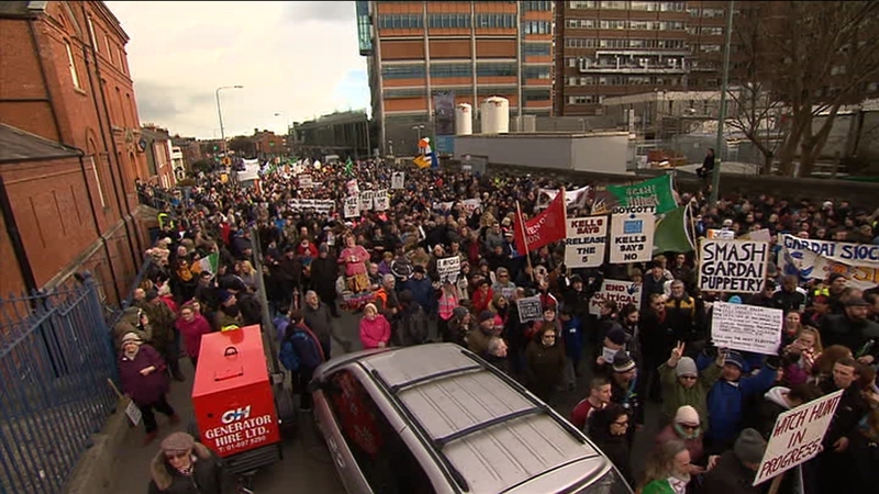 Thousands take part in anti-water charge protests