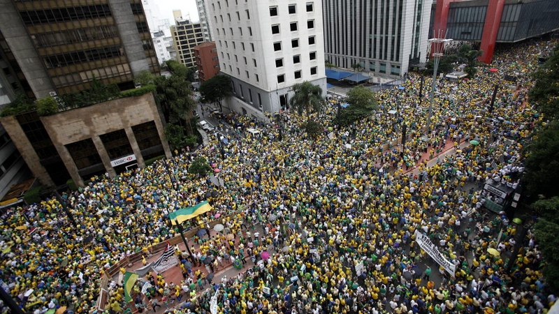 Massive protest against Brazilian president