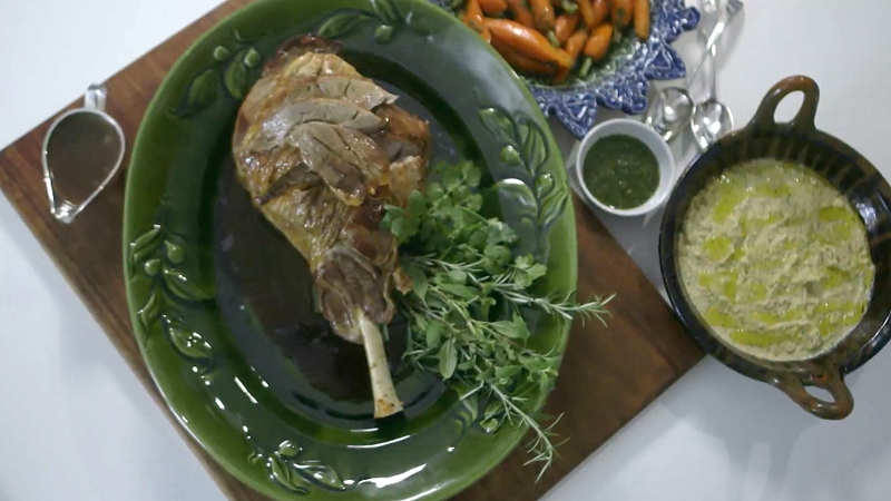 Roast Leg of Spring Lamb with Salt and Pepper and