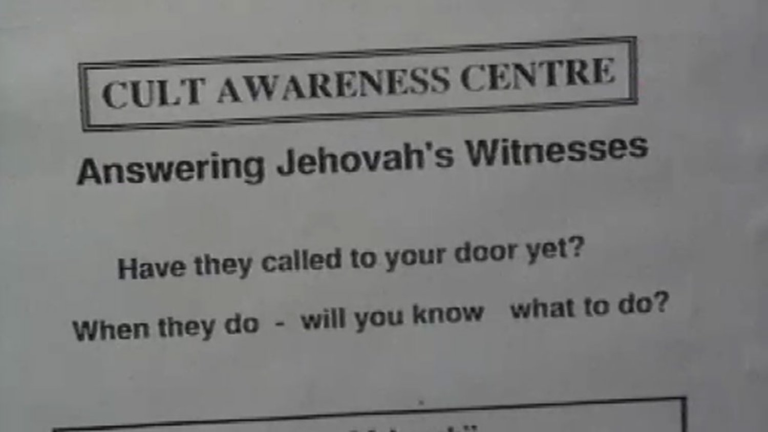 RtÉ Archives Religion Cult Awareness