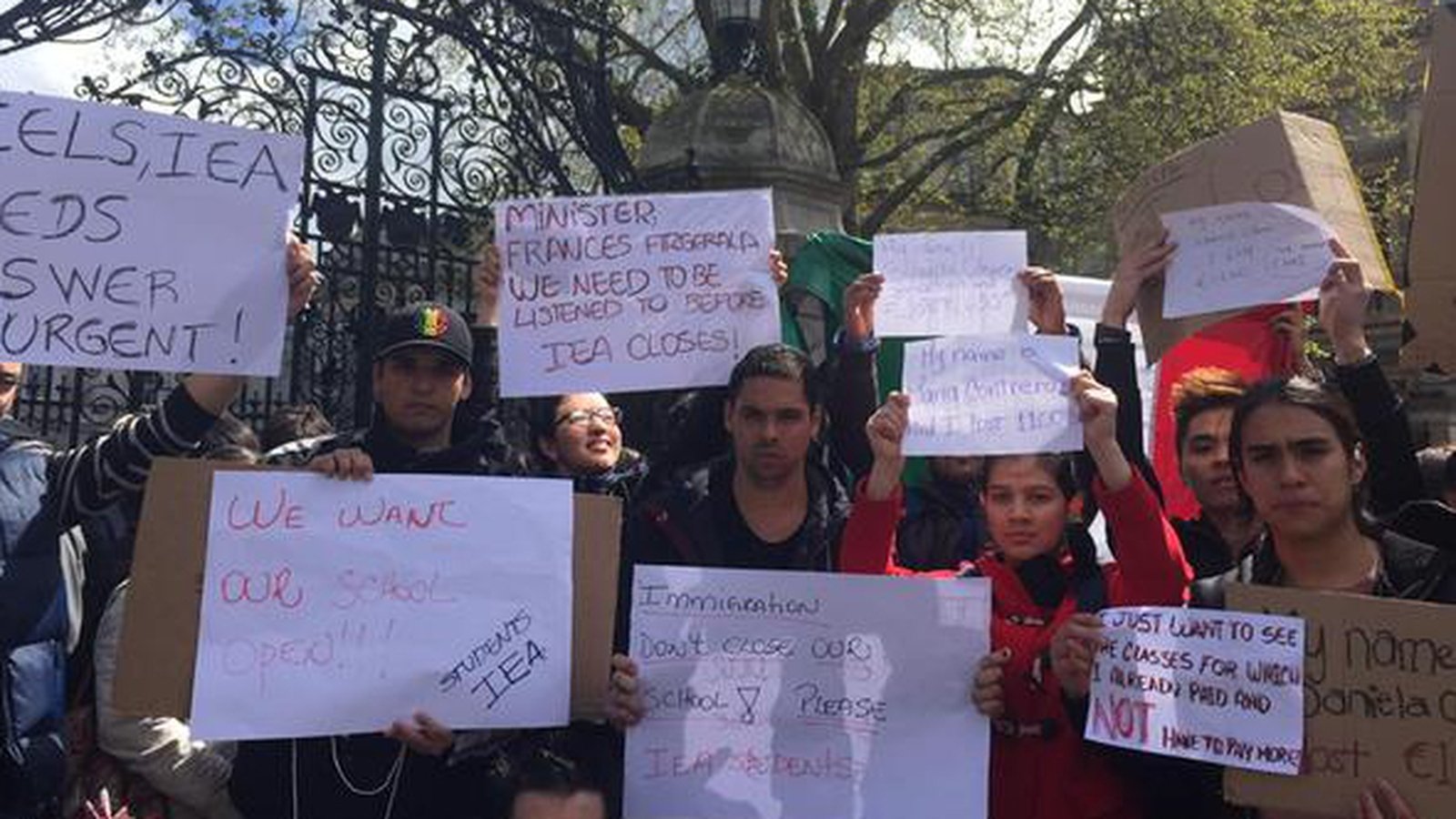 Students protest over language school issues