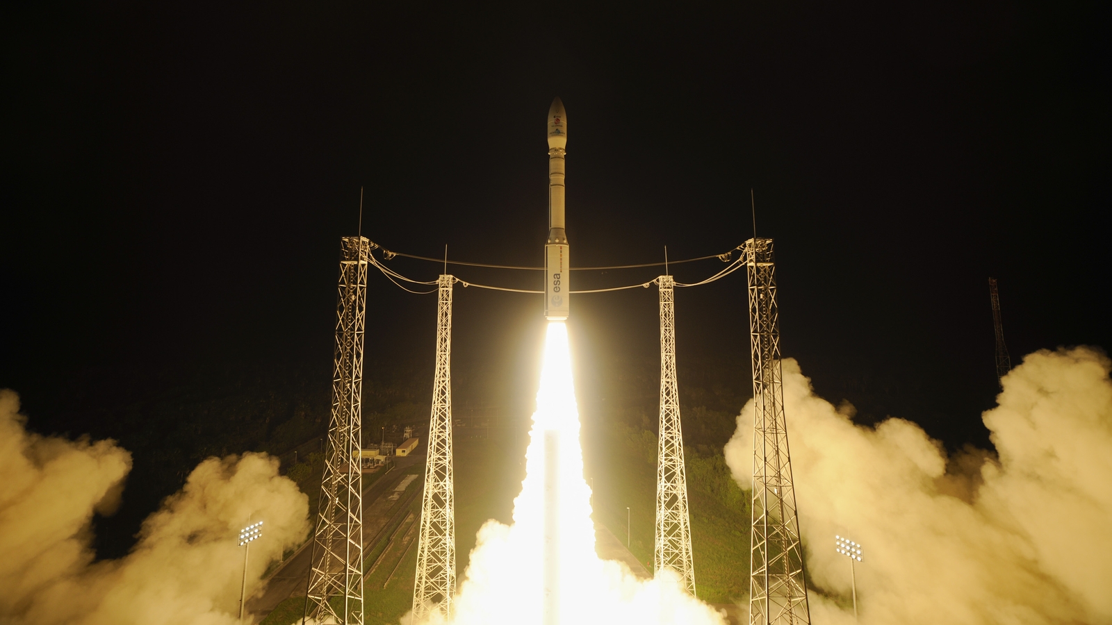 Vega rocket launches with prototype satellite