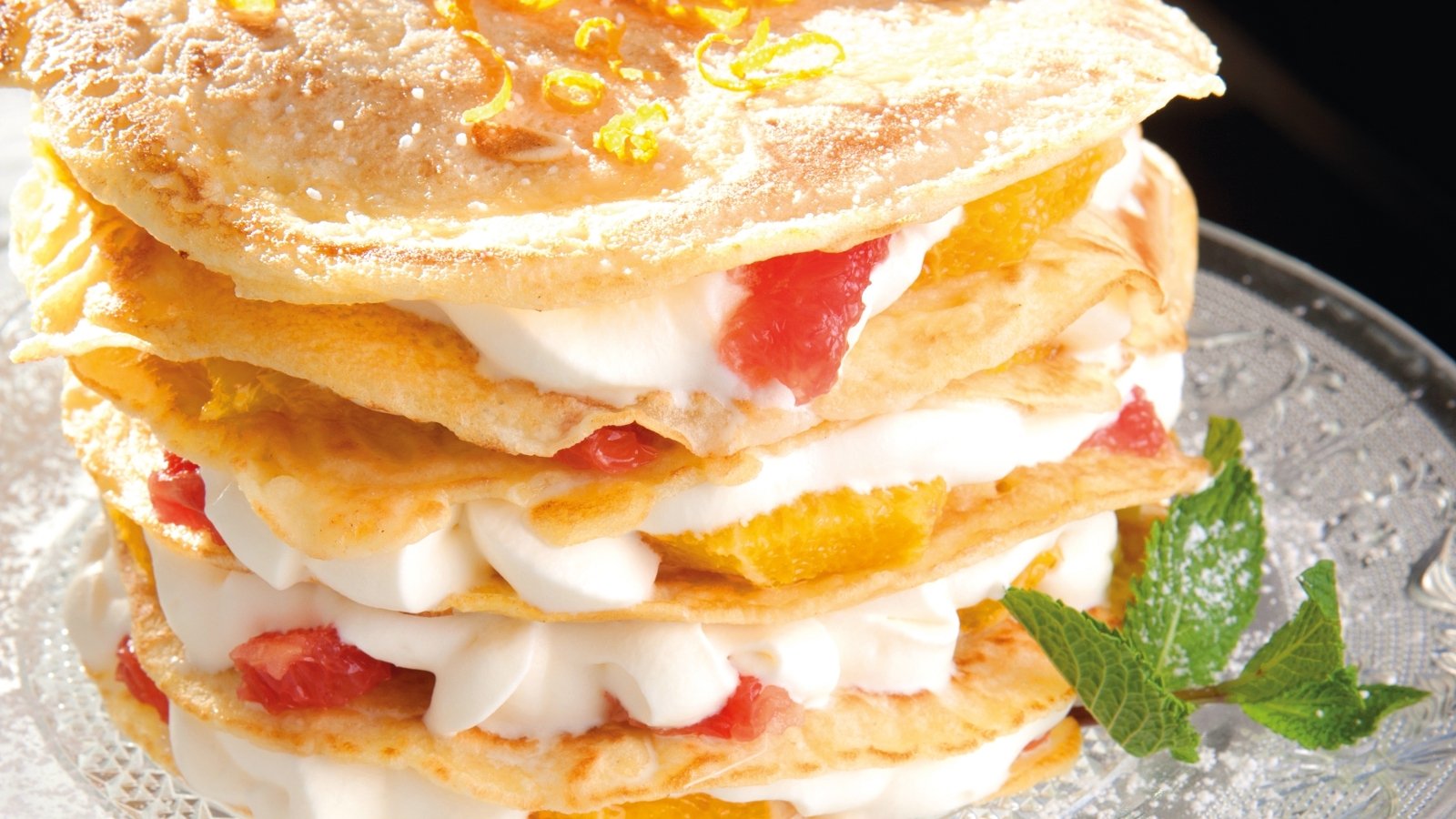 Catherine Fulvio's Creamy Citrus Pancake Stack