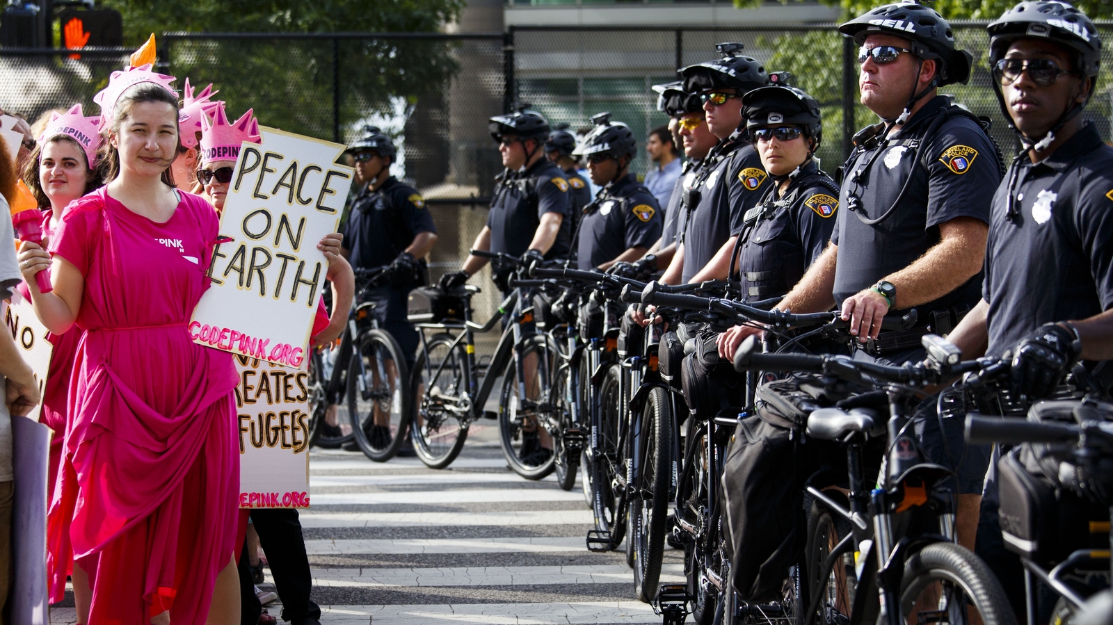 Protest ahead of Republican convention in Ohio