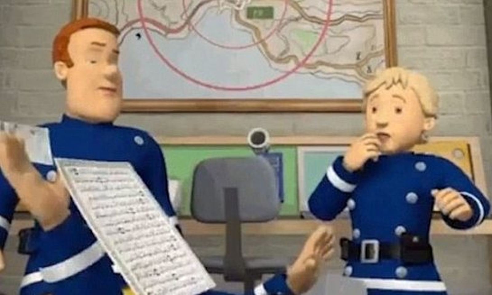 Blazing row as Fireman Sam character treads on Koran