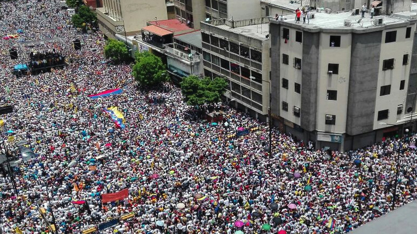 Protesters flood streets of Venezuela's capital