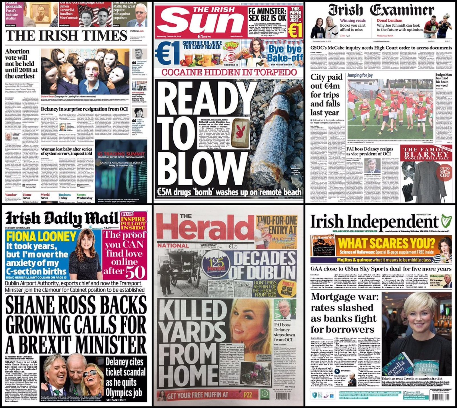 Newspaper headlines: John Delaney resignation and mortgage rates