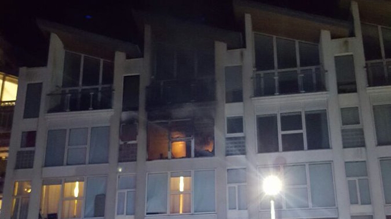 Man held after fire at Dublin apartment complex