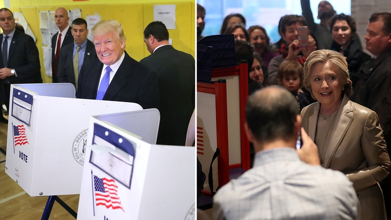 Clinton, Trump cast votes as waiting game begins