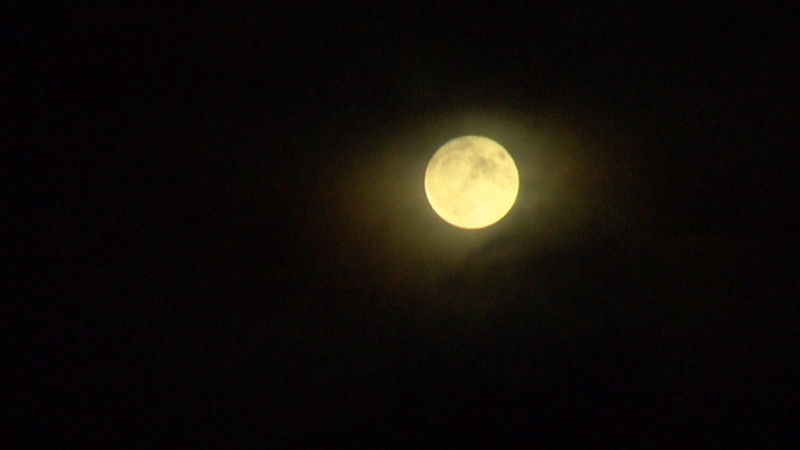Supermoon views obstructed by clouds over Ireland