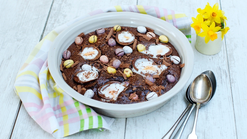 Sharon's Baked Easter Chocolate Pudding: Today