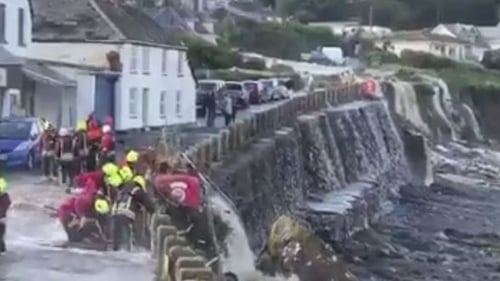 Cornwall village hit with flash floods
