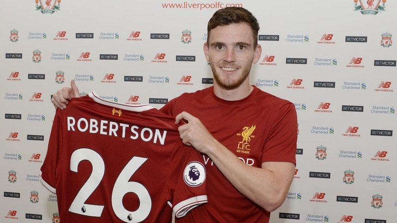 Left-back Andy Robertson joins Liverpool from Hull