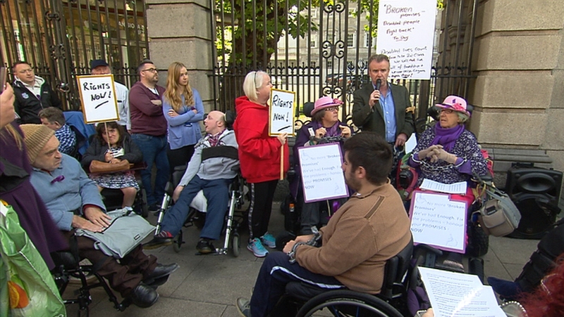 Protest over 'broken promises' on disability rights