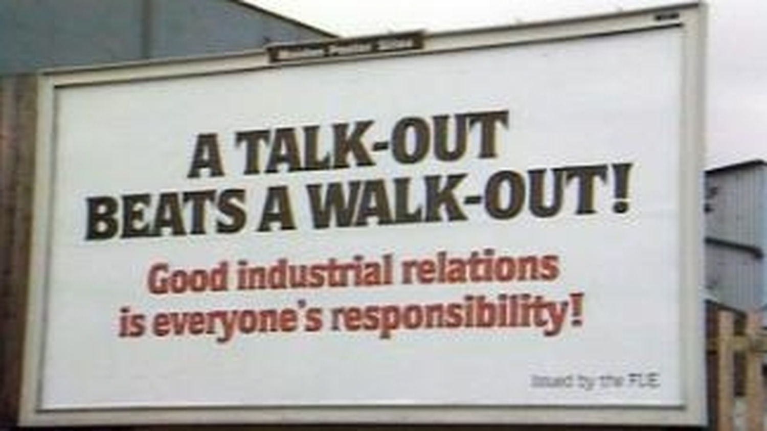 RTÉ Archives | Collections | FUE Anti Strike Campaign
