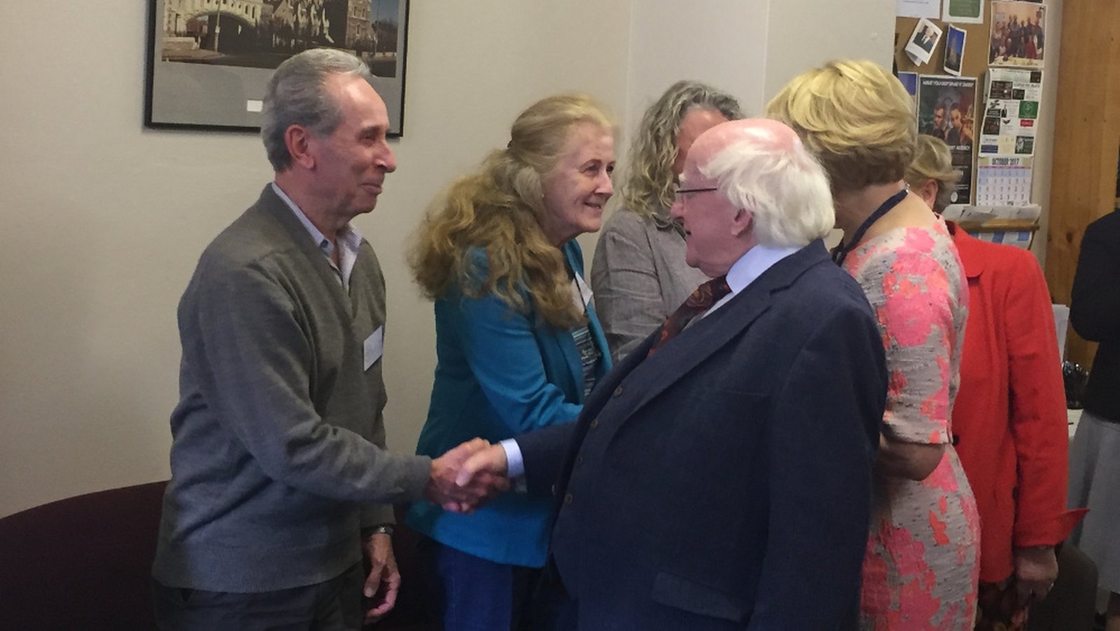 President praises work of Irish support groups