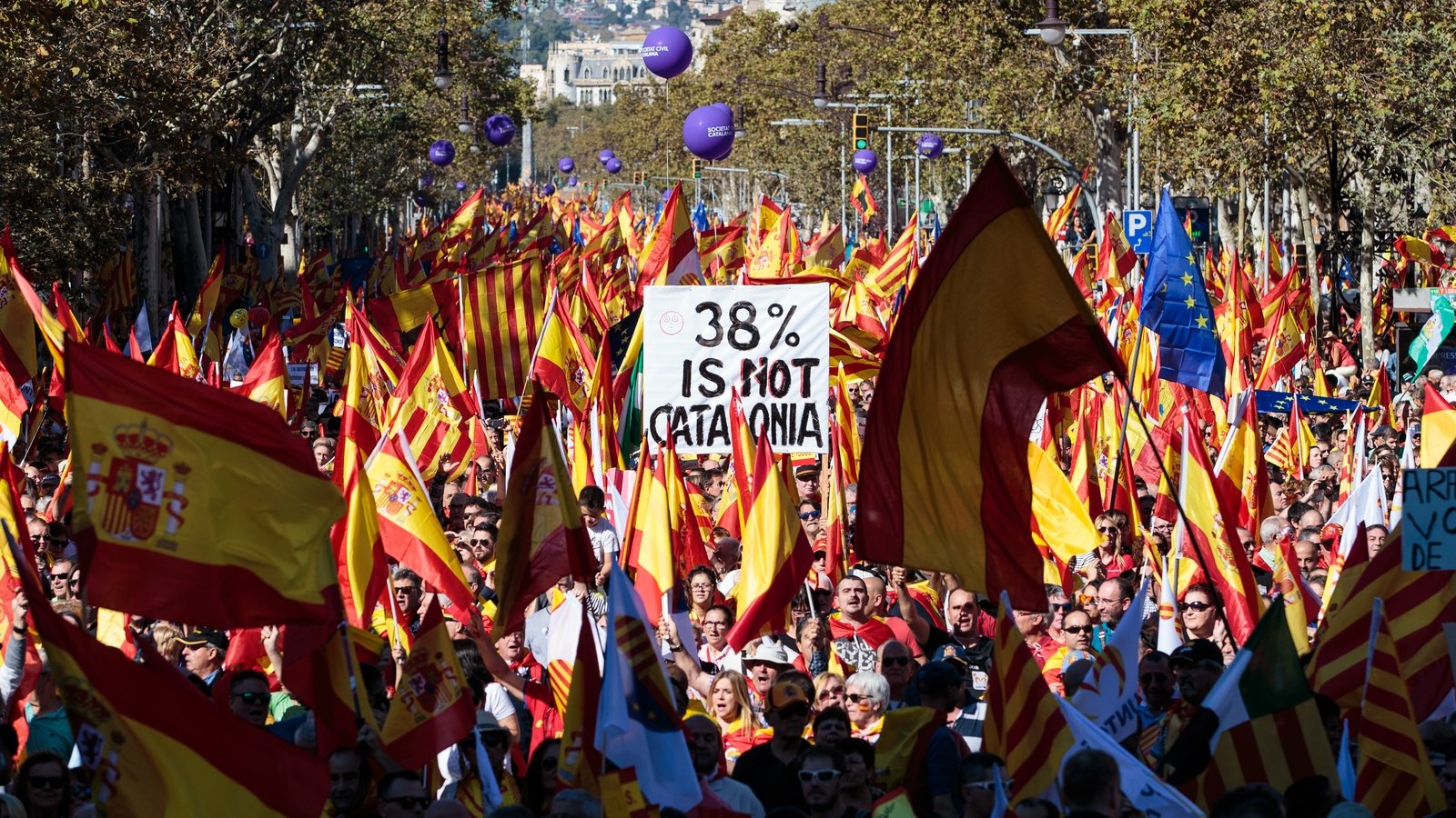 Hundreds of thousands attend Spanish unity rally