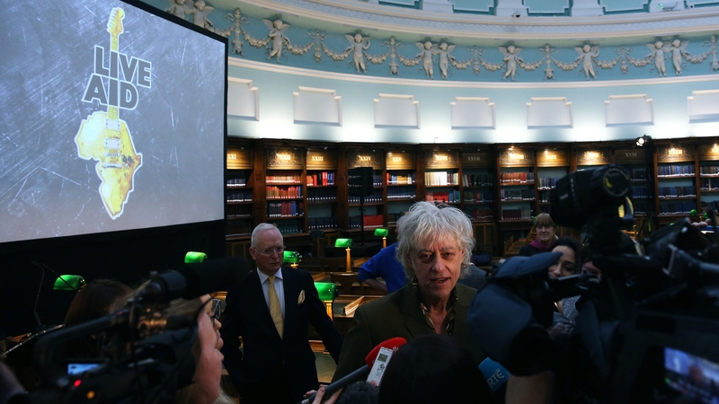 Geldof presents Live Aid archive to National Library