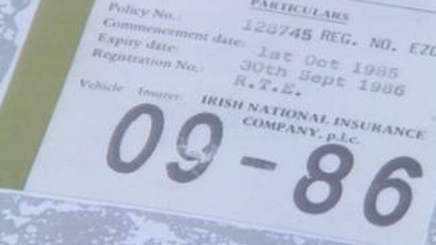 RTÉ Archives | Collections | Motor Insurance Discs