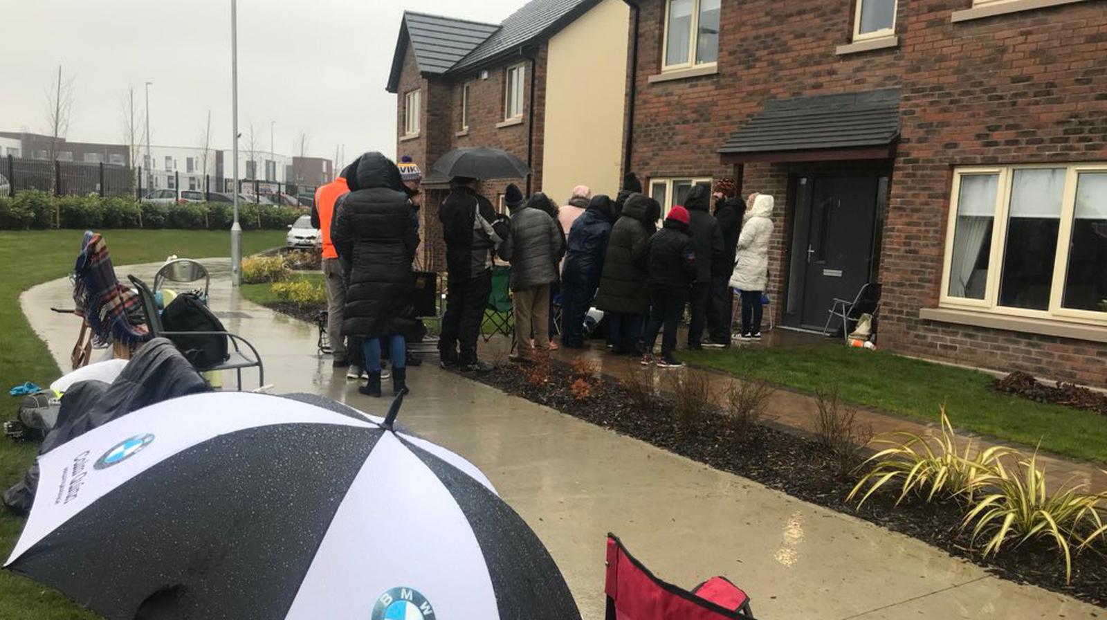 People queue at new development in bid to secure house