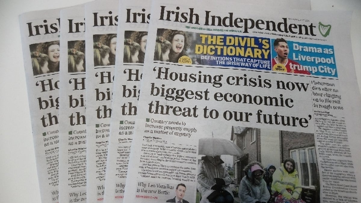 Newspaper publisher Mediahuis Ireland announces major job cuts | This ...