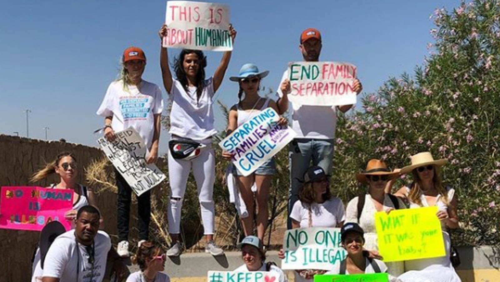 Celebrities stage protest against family separation
