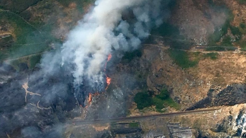 Houses evacuated as firefighters tackle Bray gorse fire