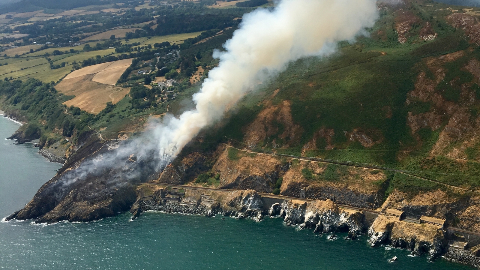 Firefighters contain gorse fire at Bray Head