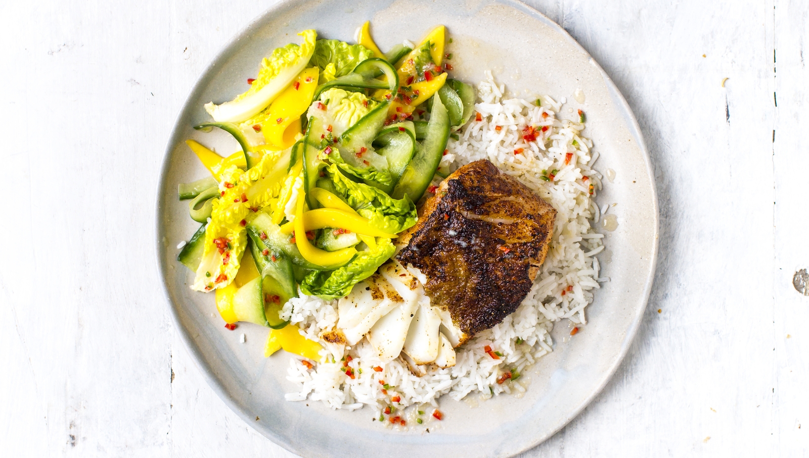 Donal's Charred Fish with Nam Jim Dressing